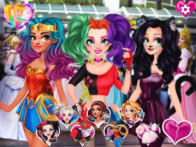 DISNEY PRINCESSES COMICON COSPLAY trò chơi trực tuyến | POMU Game